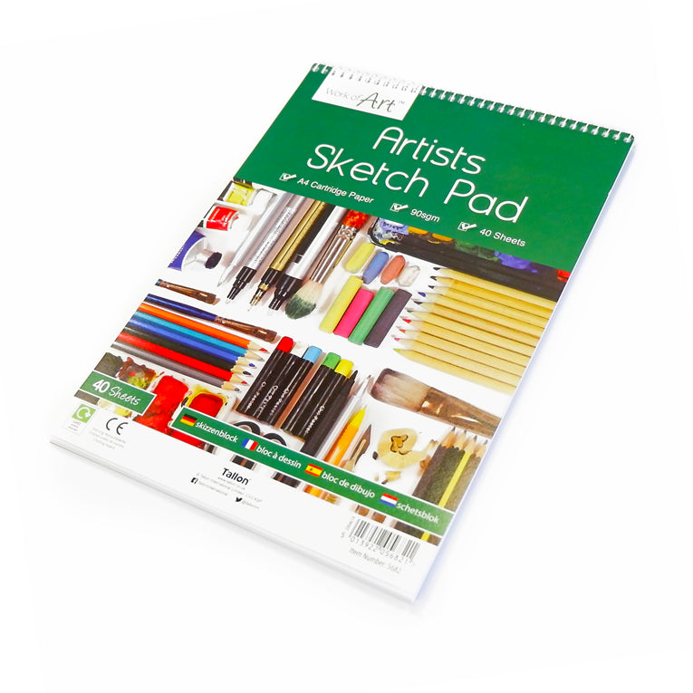 A4 Sketch Pad for Pencil, Charcoal and Watercolour Pencils - 40 sheets ...